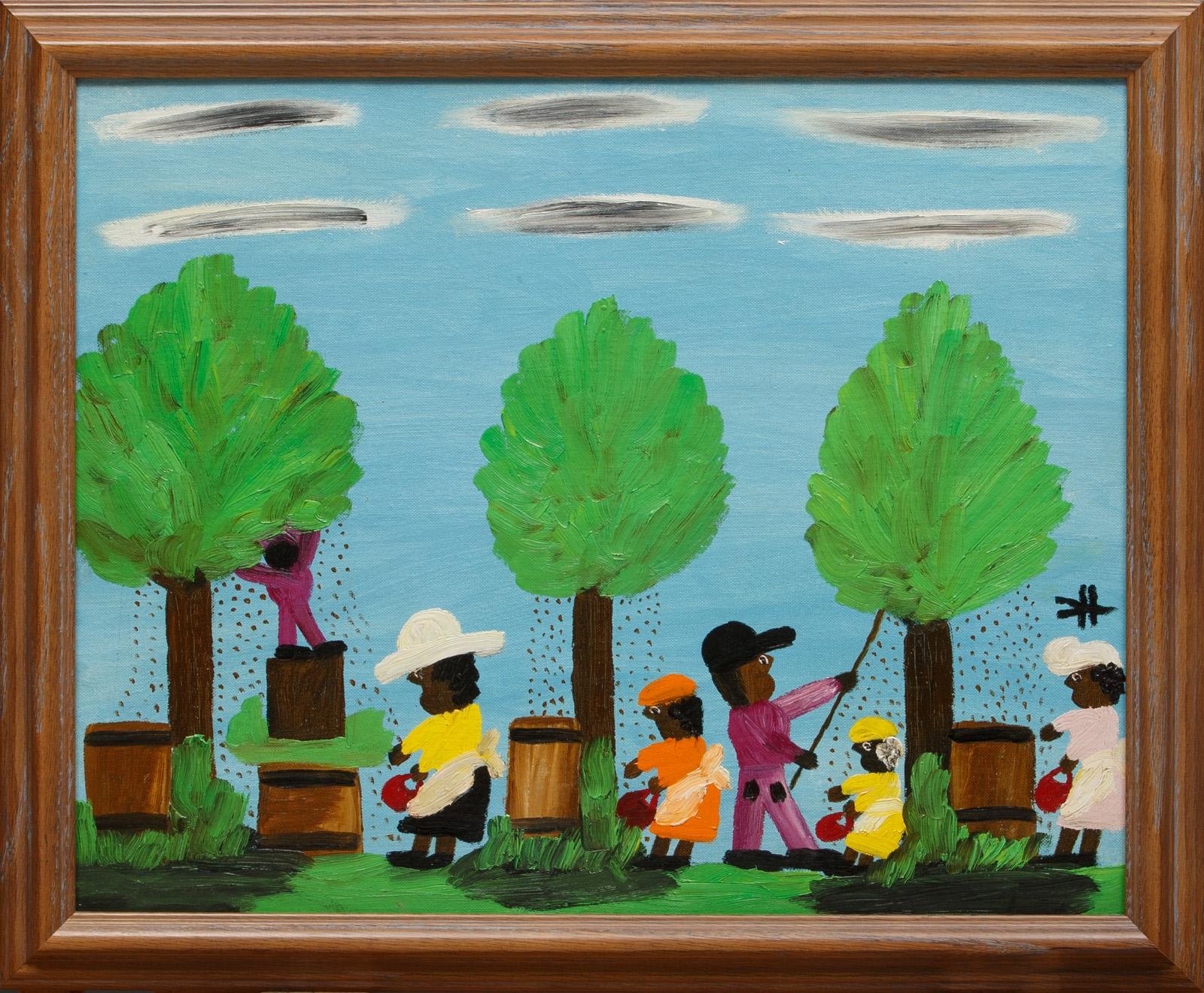 Clementine Hunter | Pecan Threshing | MutualArt