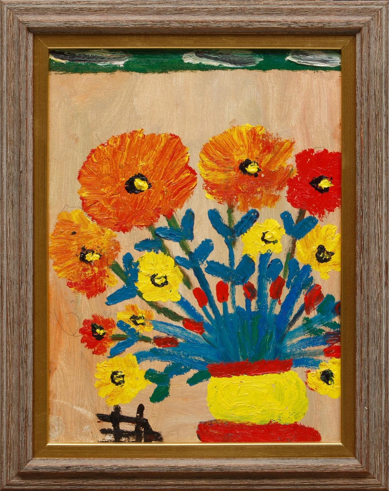 Clementine Hunter | Zinnias | MutualArt