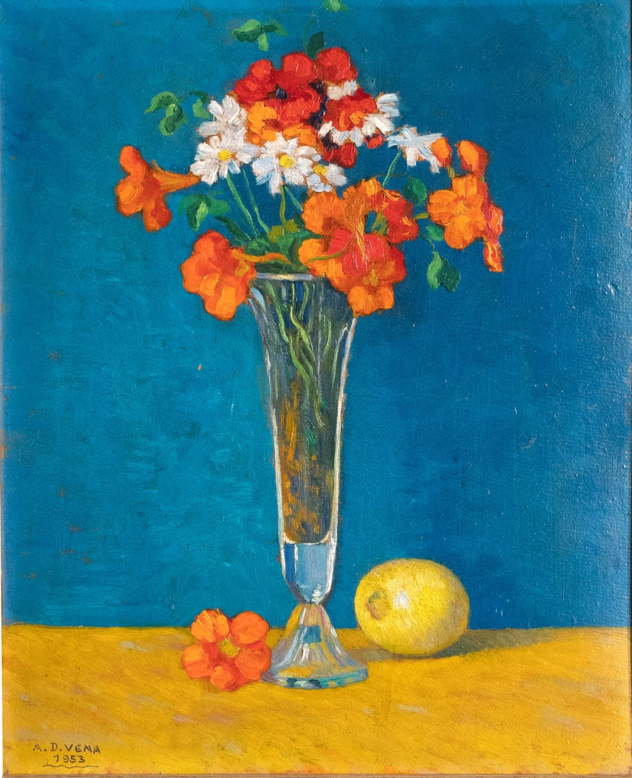 Angel Domingo Vena | Jarrón con flores (1953) | MutualArt