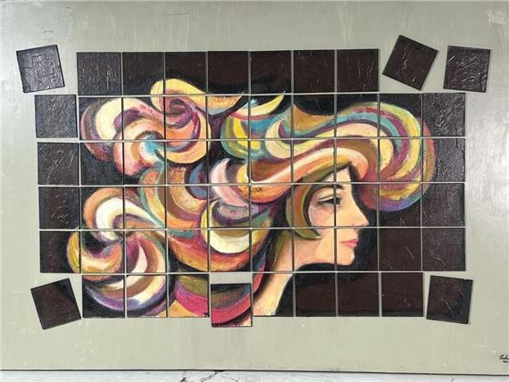 David Pryor Adickes | DAVID ADICKES MY SQUARE LADY ACRYLIC ON ARTIST ...