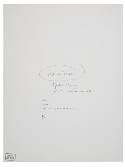 Ad Petersen | Gilbert & George during their "Living Sculpture ...