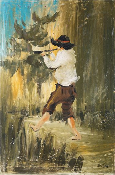 Etta Benjamin Cien | Piping Boy in a Landscape | MutualArt