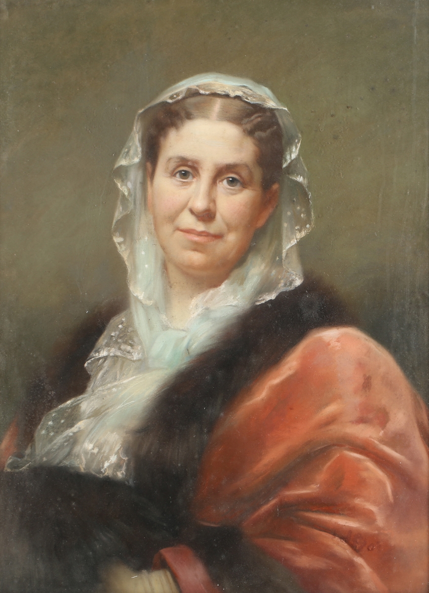 Danish School, 19th Century | Half Length Portrait of a Lady wearing a ...
