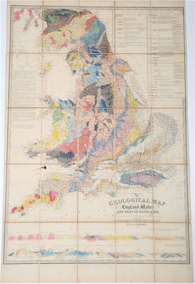 Joseph Wilson Lowry | New Index Geological Map of the British Isles ...