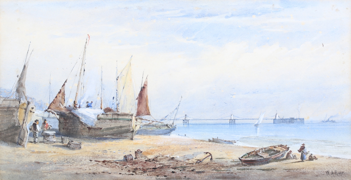 William Henry Earp | View of Brighton Beach with the Chain Pier | MutualArt