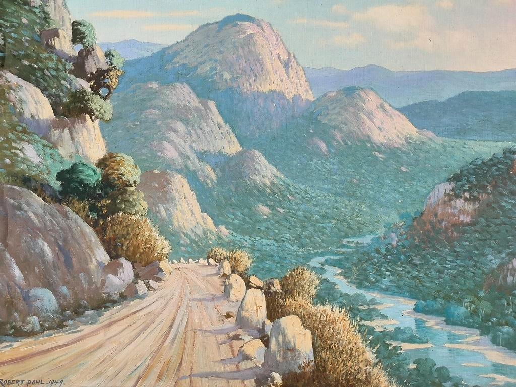 Robert Pohl | PAINTING OF A MOUNTAIN PASS | MutualArt