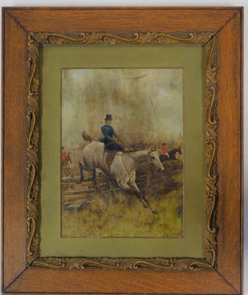 Thomas Blinks | A hunting scene with lady in full flight on a grey ...