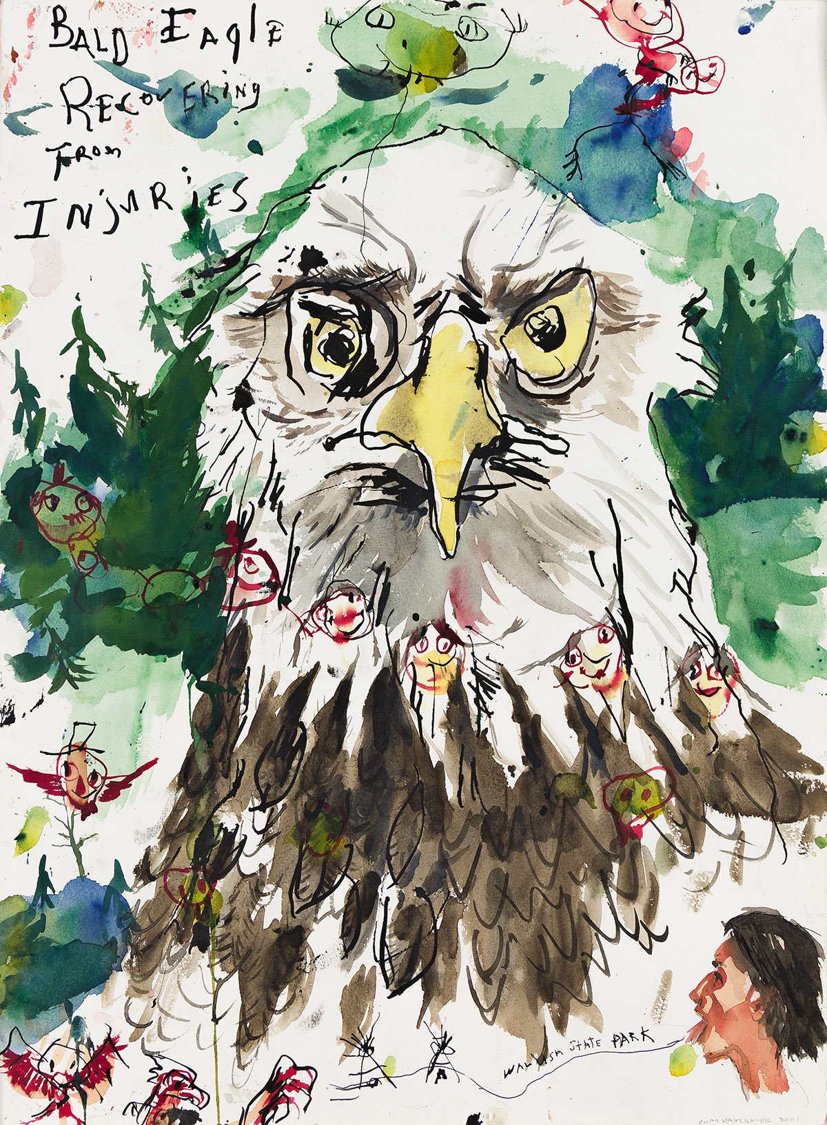 Brad Kahlhamer | Bald Eagle Recovering from Injuries (2001) | MutualArt
