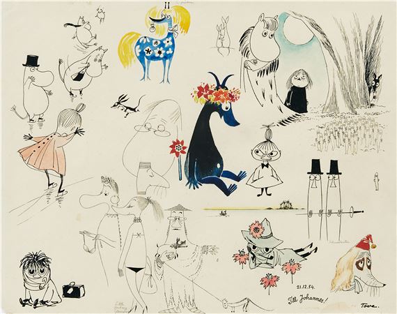 Tove Jansson | Composition with Moomin characters | MutualArt