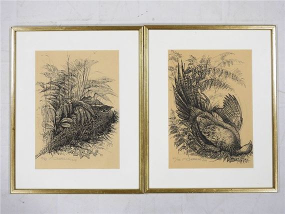 Francis Berille | Black lithographs on cream paper (1975) | MutualArt