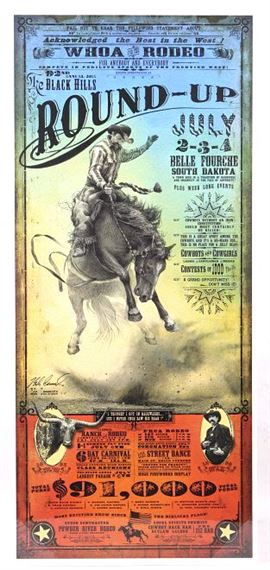 Bob Coronato | Black Hills Round- up Rodeo Poster Bob Coronato (19th ...