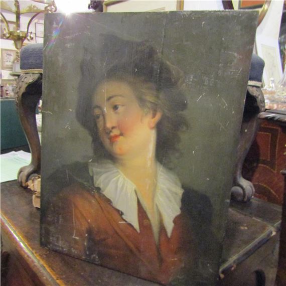 French School | Portrait of Lady with Ruff Collar and Hat | MutualArt