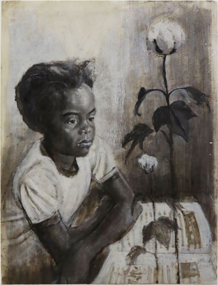 Ernest Crichlow | Portrait of Young Girl, 1965 (1925) | MutualArt