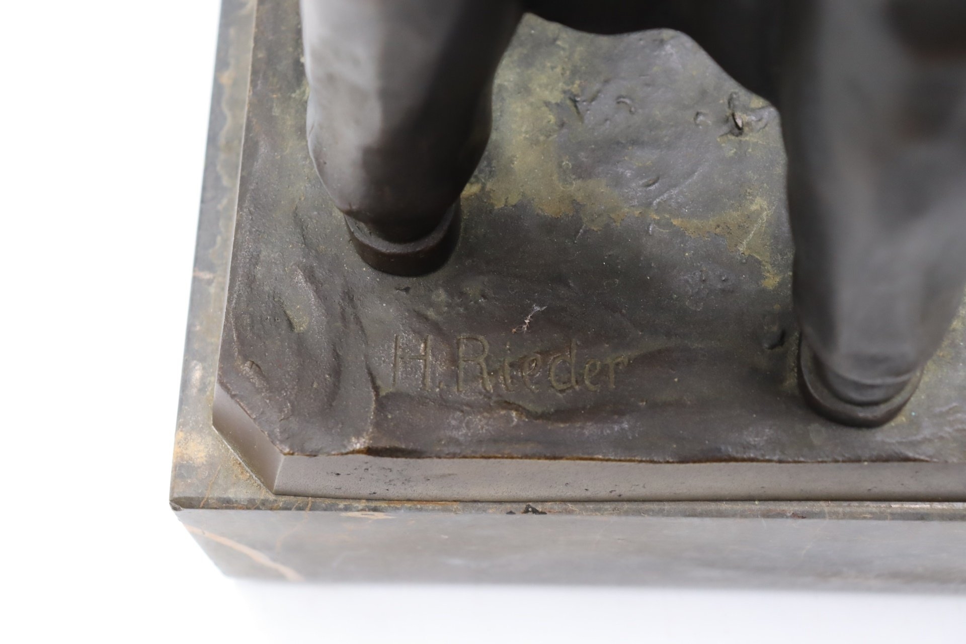 Hans Rieder | 2 well executed industrial style bronzes in nice original ...