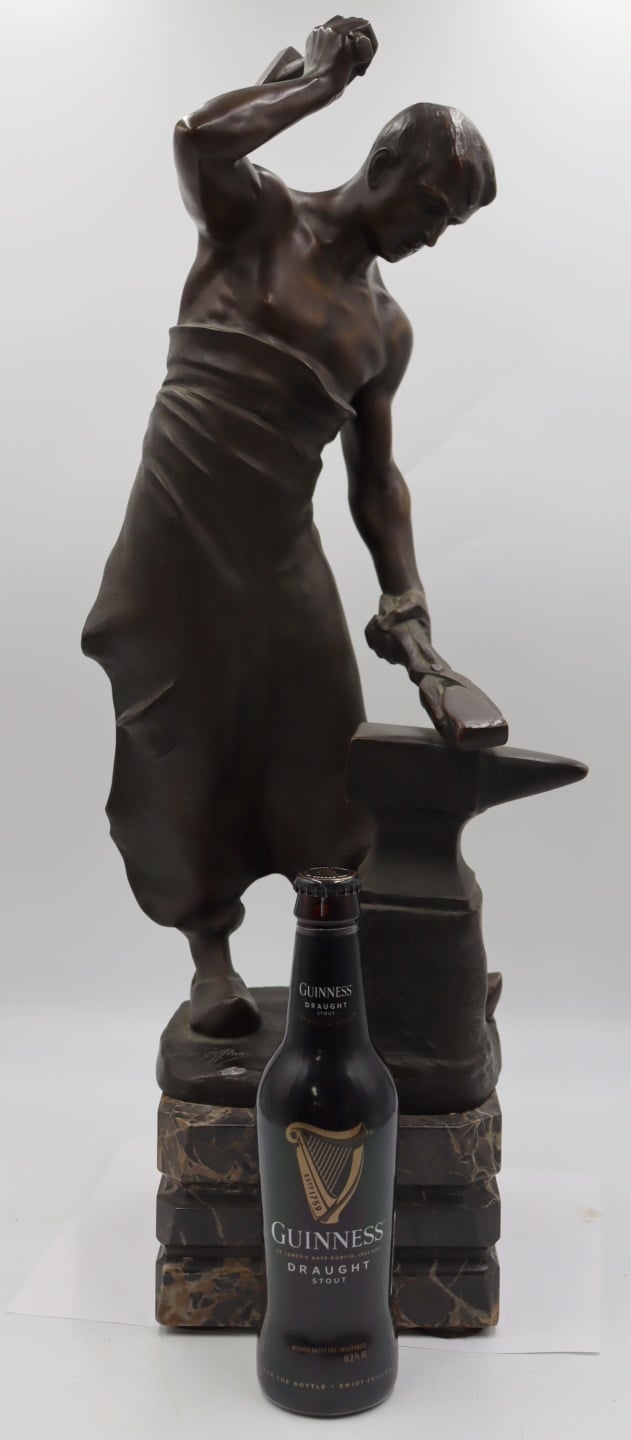 Hans Rieder | 2 well executed industrial style bronzes in nice original ...