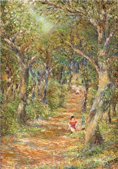 Jean Tansey | CHILDREN ON FOREST PATH | MutualArt