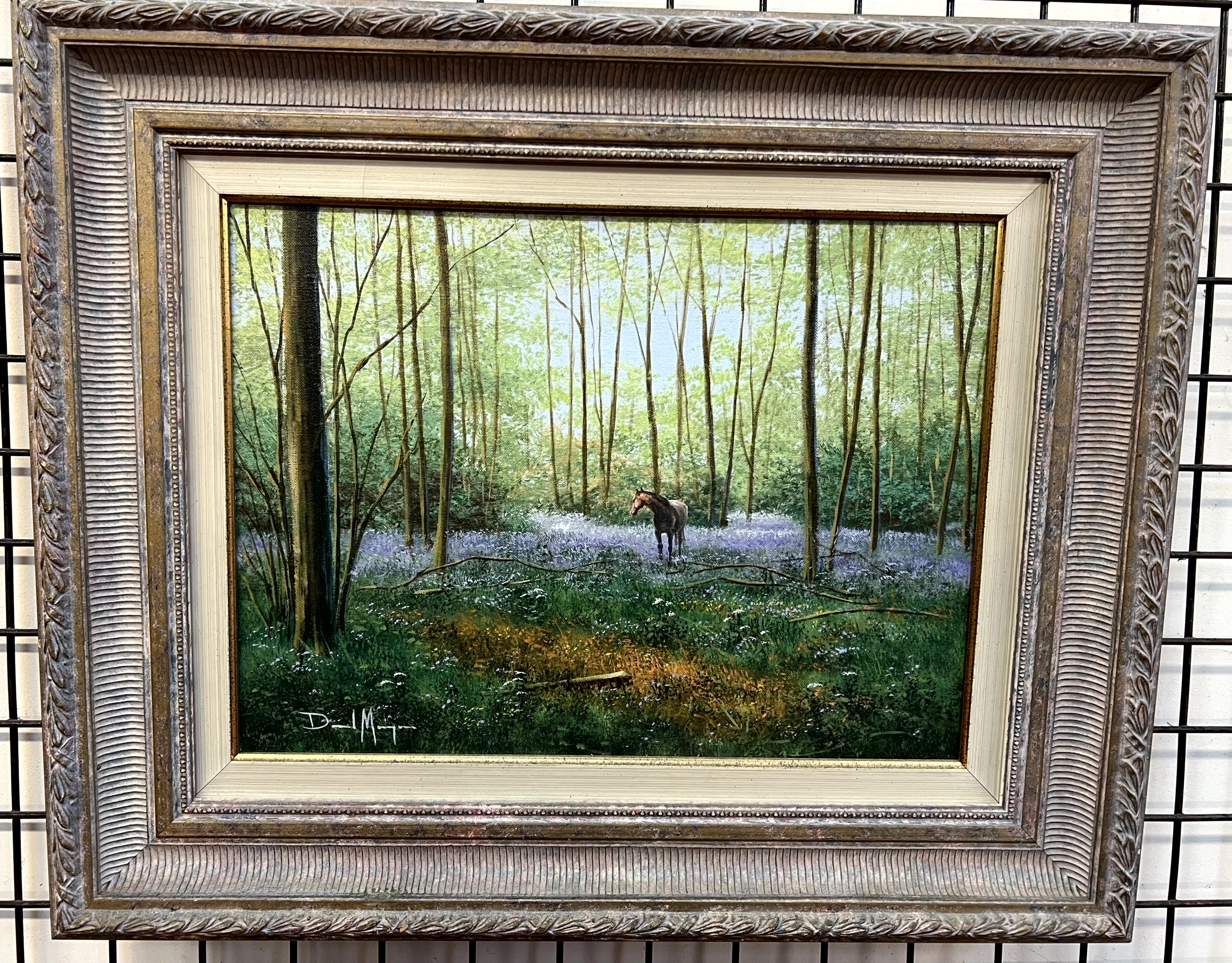 David Morgan | David Morgan A horse in a wooded landscape Oil on canvas ...