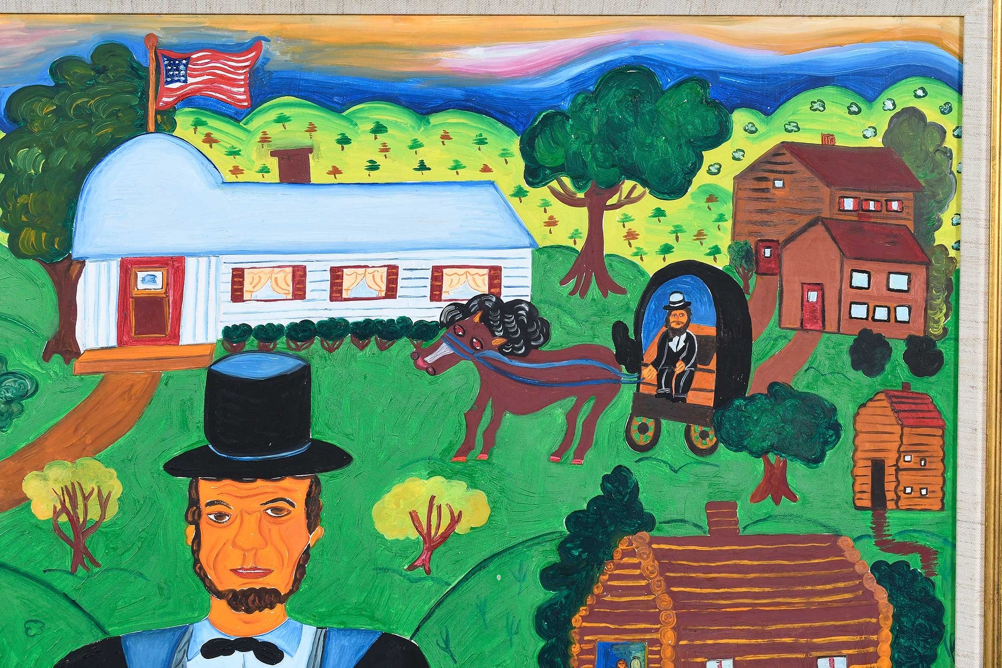 Malcah Zeldis | Abe Lincoln | MutualArt