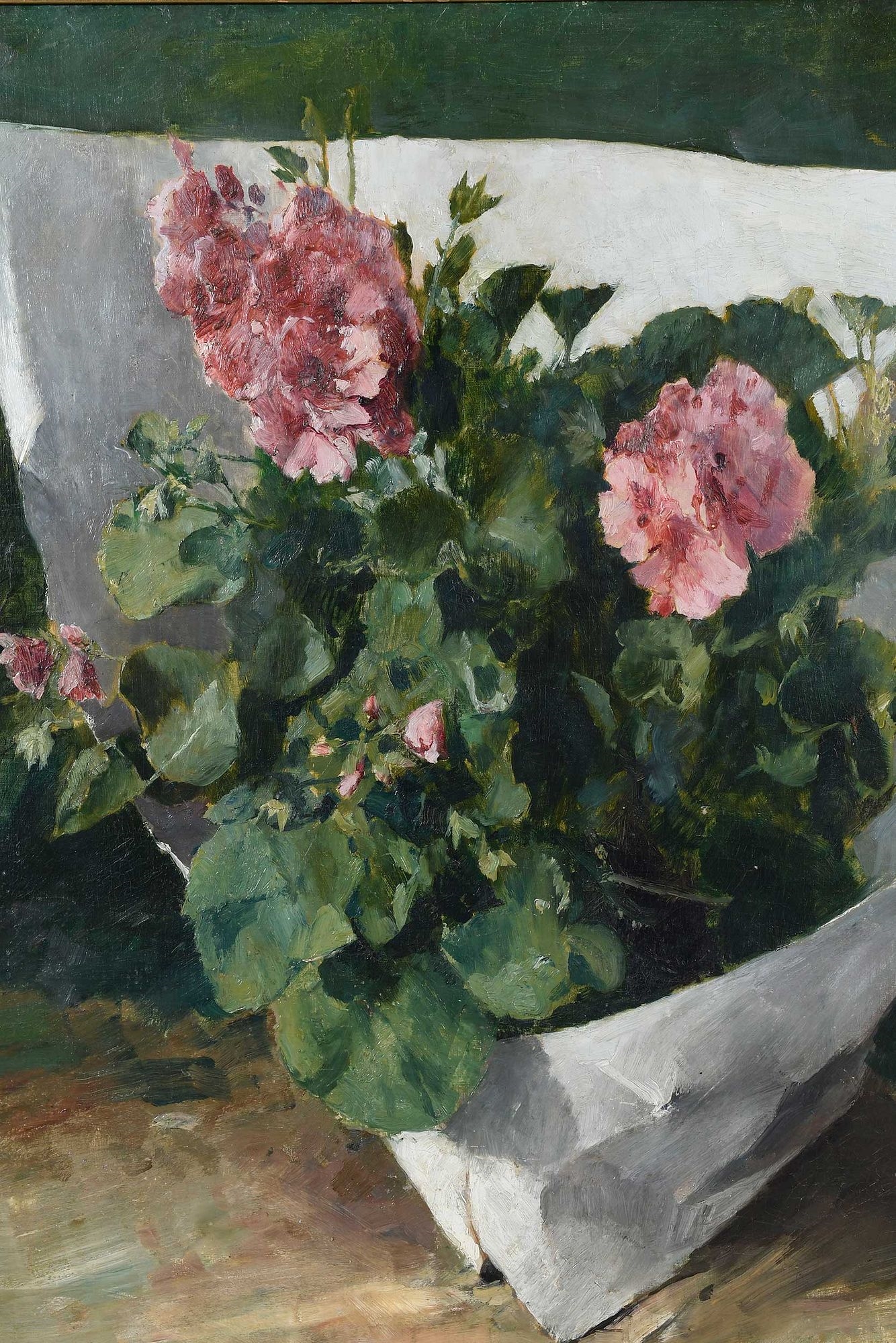 Emil Carlsen | Still Life with Geraniums | MutualArt