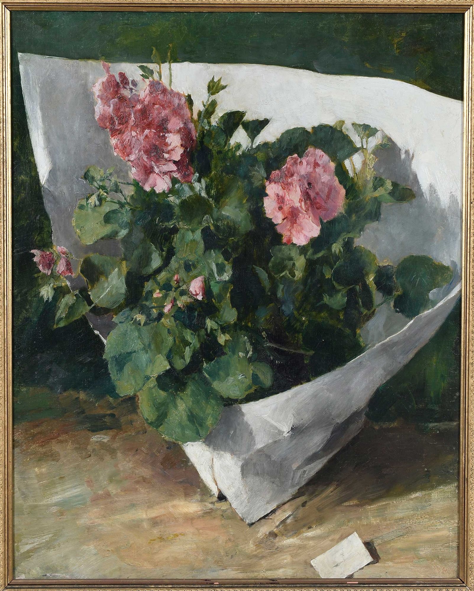 Emil Carlsen | Still Life with Geraniums | MutualArt
