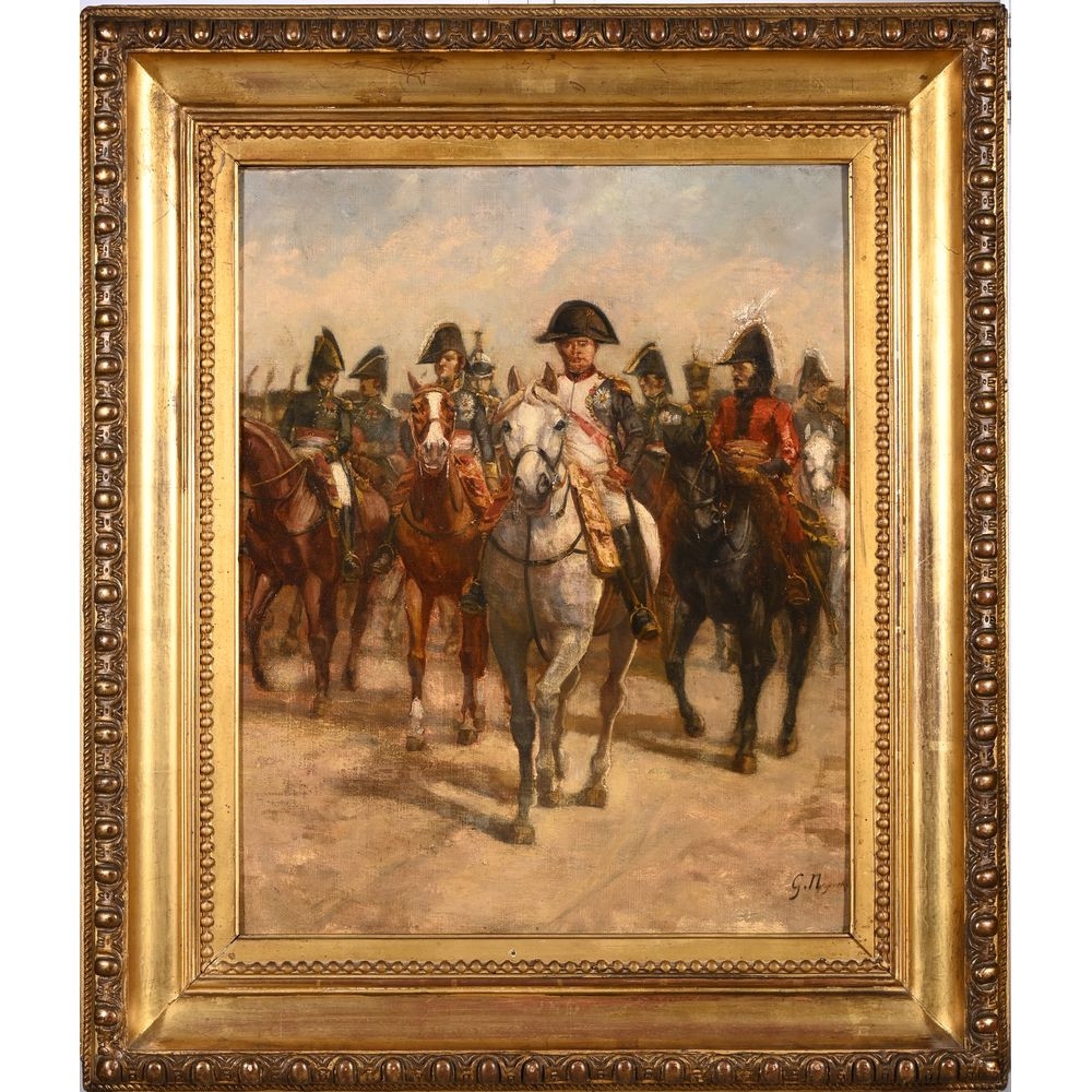 Gustave Mardoché Neymark | Napoléon à cheval avec ses maréchaux | MutualArt