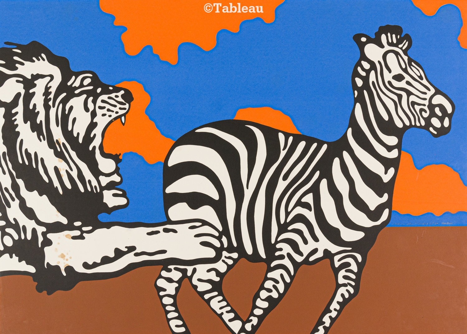 Cláudio Tozzi | O leão e a zebra | MutualArt