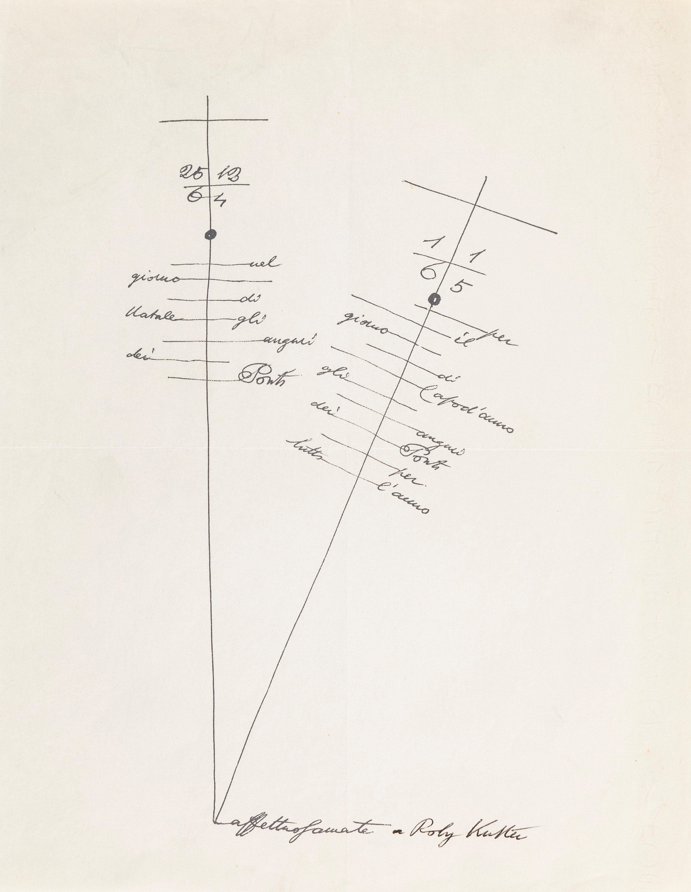Gio Ponti | Calligram (1964) | MutualArt