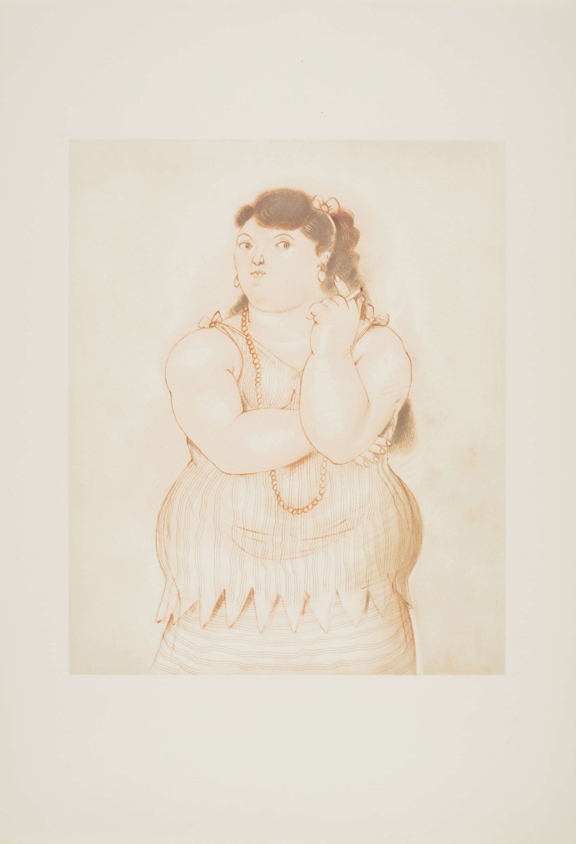 Fernando Botero | Mujer Fumando (1965) | MutualArt