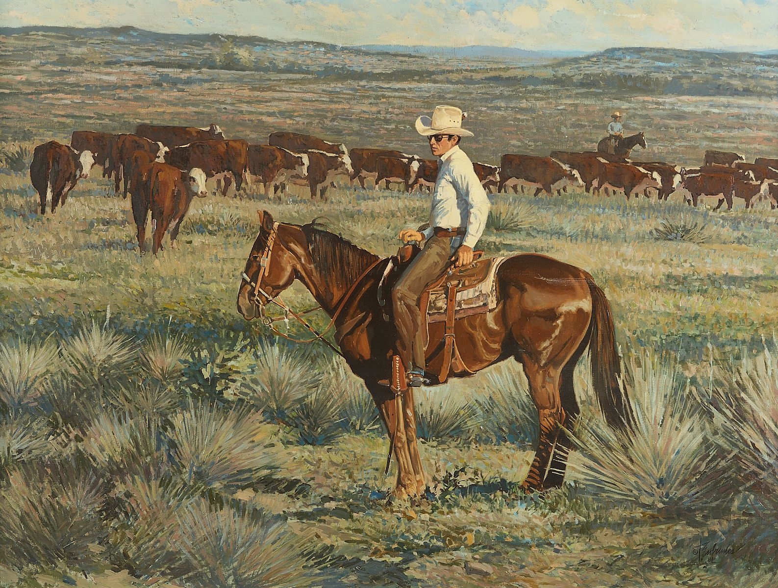 Tony Eubanks | Tony Eubanks Cowboy Oil Painting 1981 (2002 - 2007 ...
