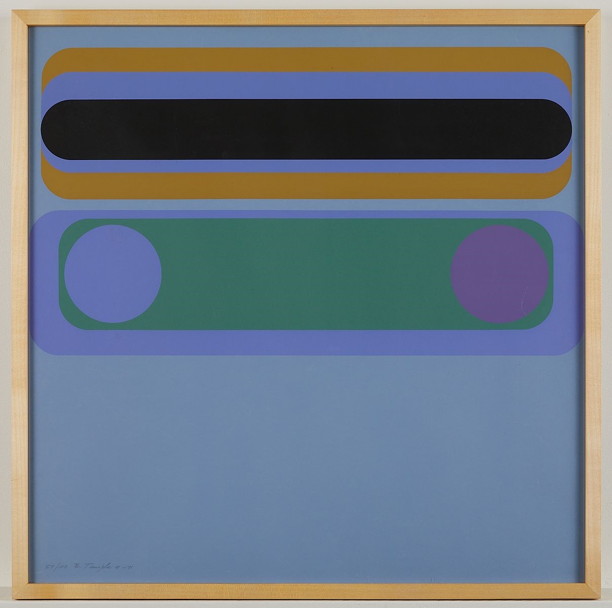Brook Temple | Brook Temple Op-Art Serigraph 1971 (1971) | MutualArt