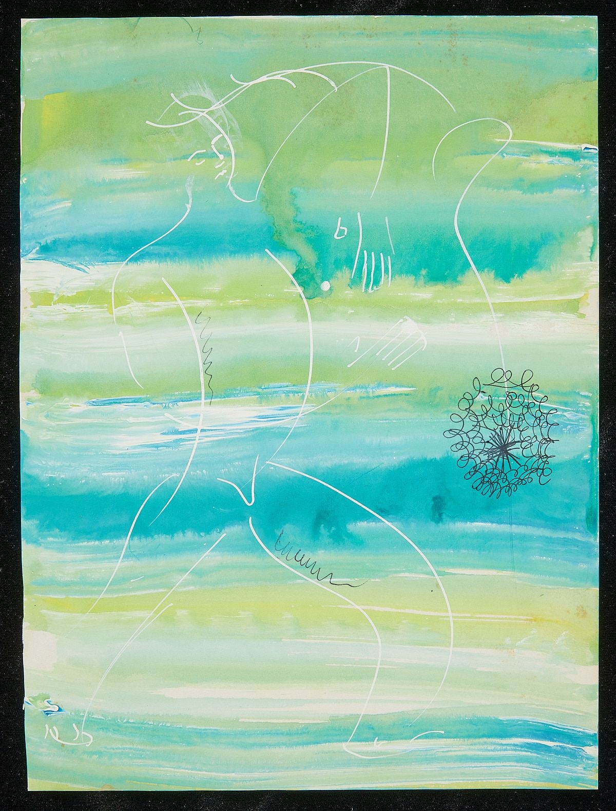 I. Rice Pereira | Irene Pereira Mixed Media Figural Drawing (1956 ...