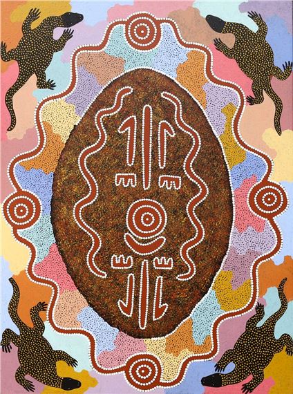 Michael Nelson Tjakamarra | Kangaroo Dreaming | MutualArt