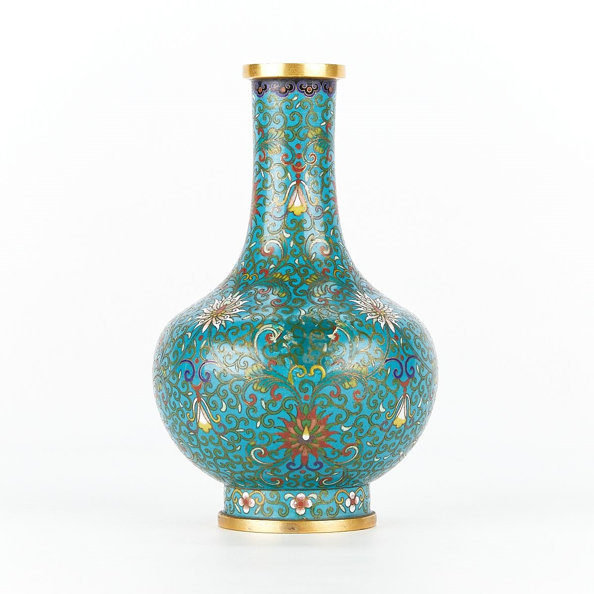 Lao Tian Li | Lao Tian Li Chinese Cloisonne Vase | MutualArt