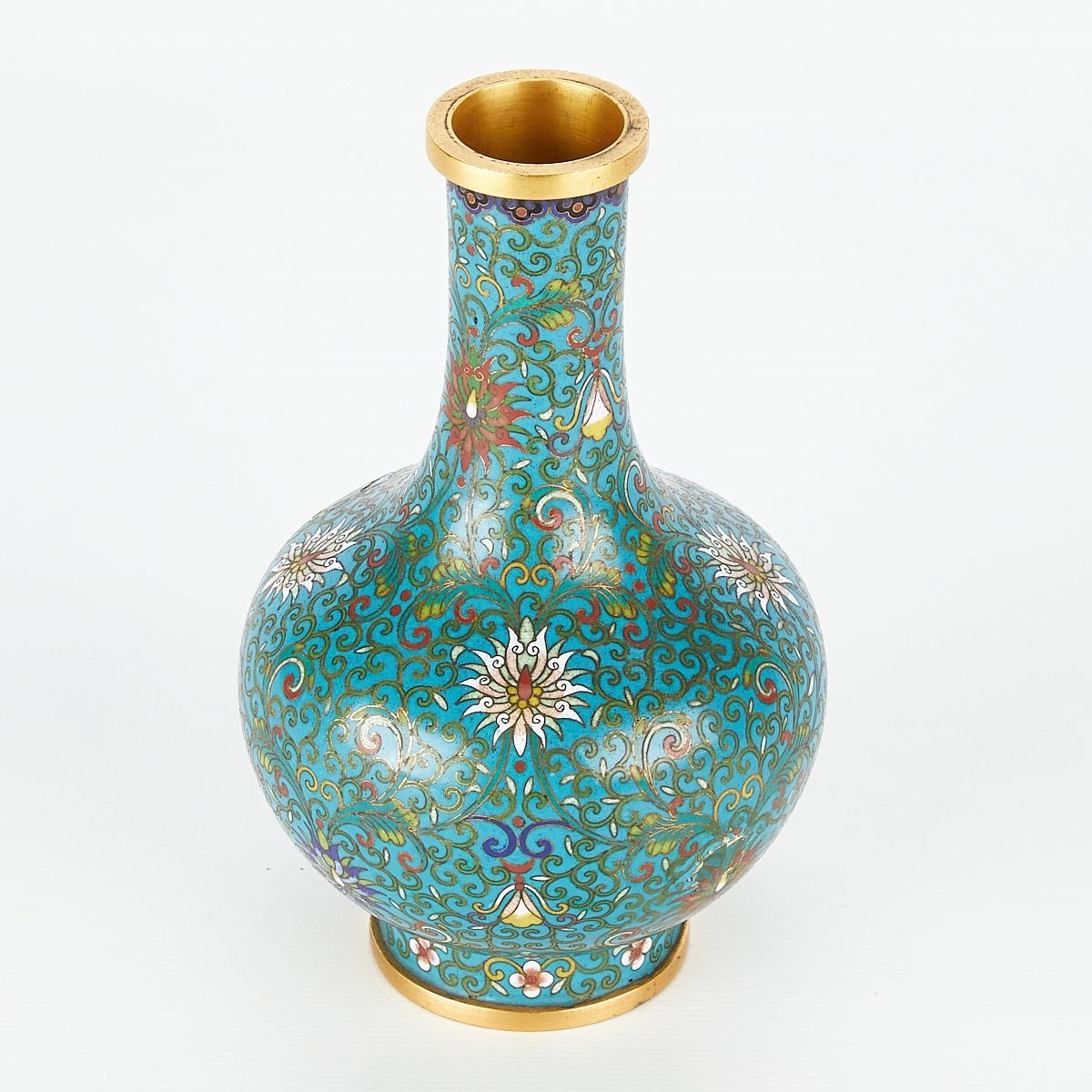 Lao Tian Li | Lao Tian Li Chinese Cloisonne Vase | MutualArt