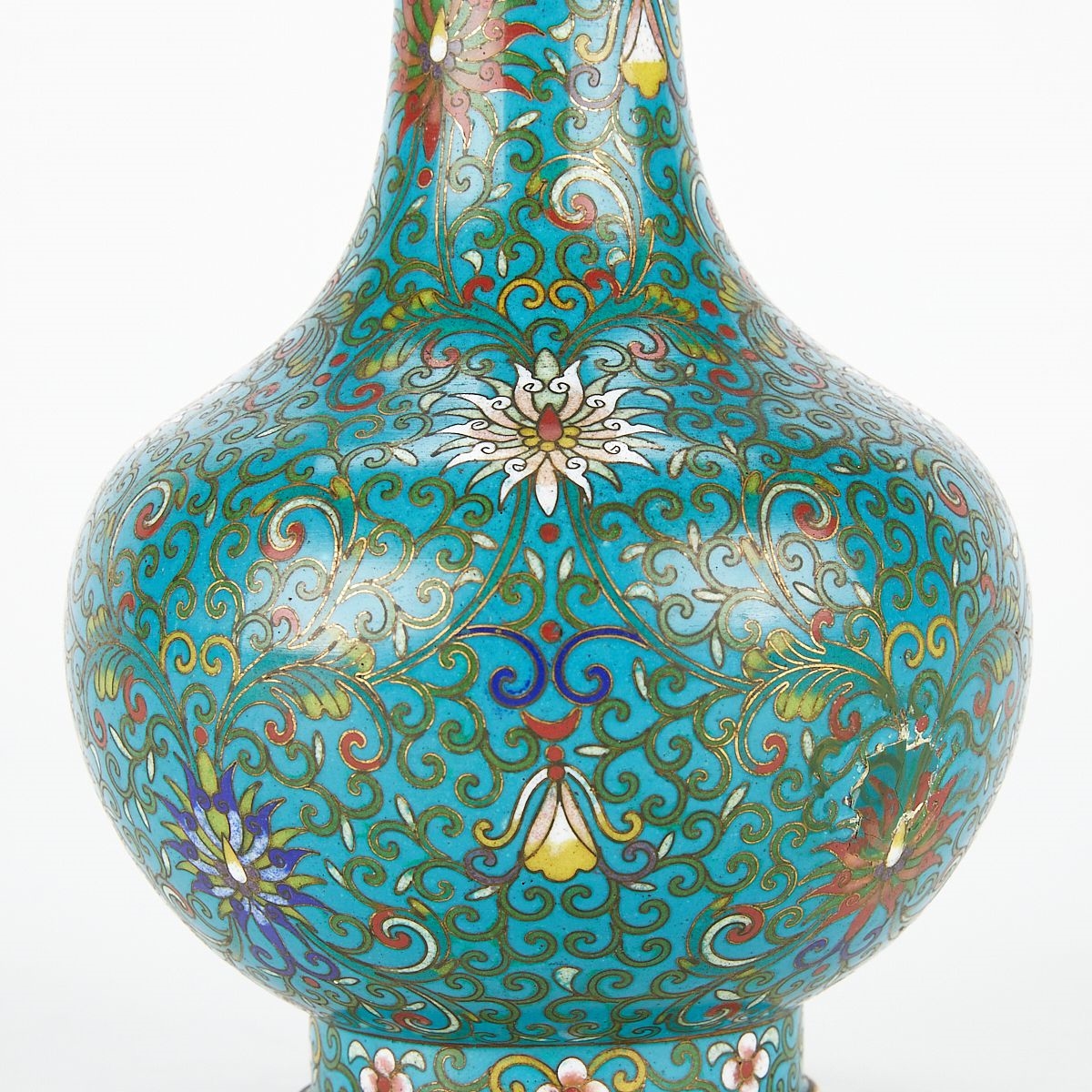 Lao Tian Li | Lao Tian Li Chinese Cloisonne Vase | MutualArt
