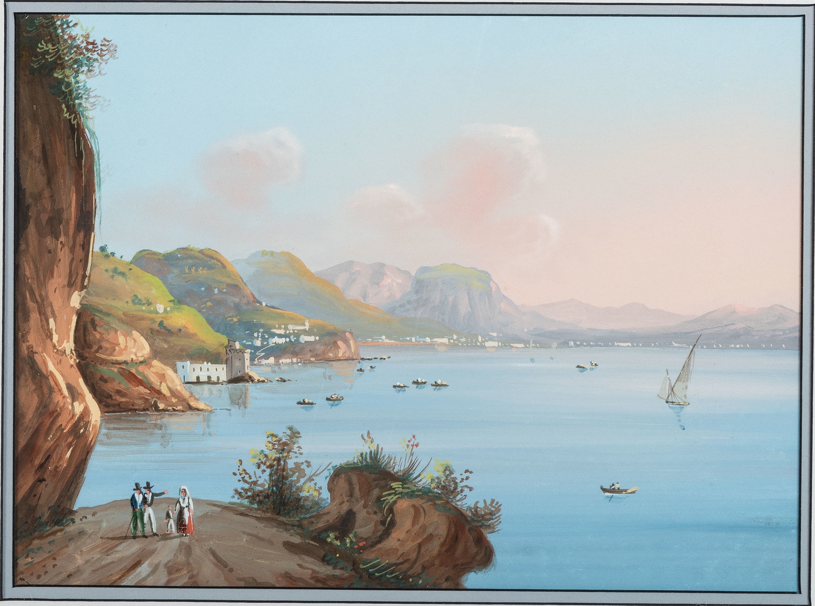 M. Mauton | Four Works: Views of the Bay of Naples | MutualArt