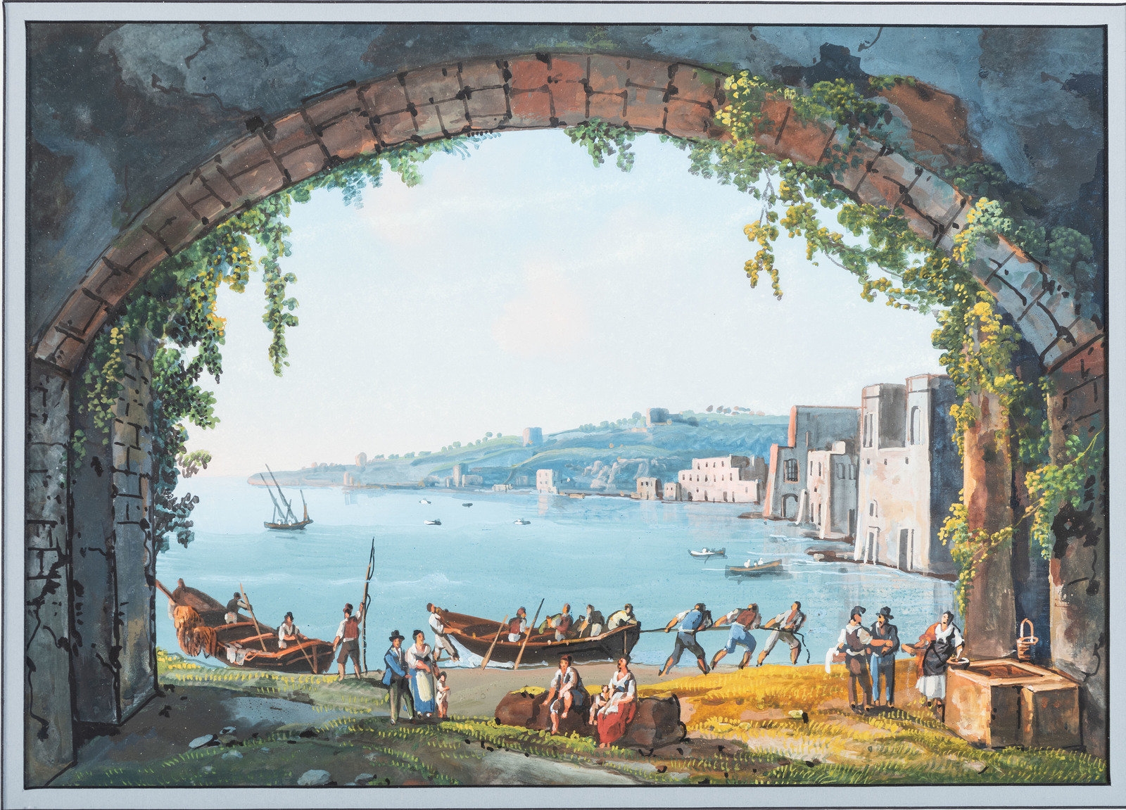 M. Mauton | Four Works: Views of the Bay of Naples | MutualArt