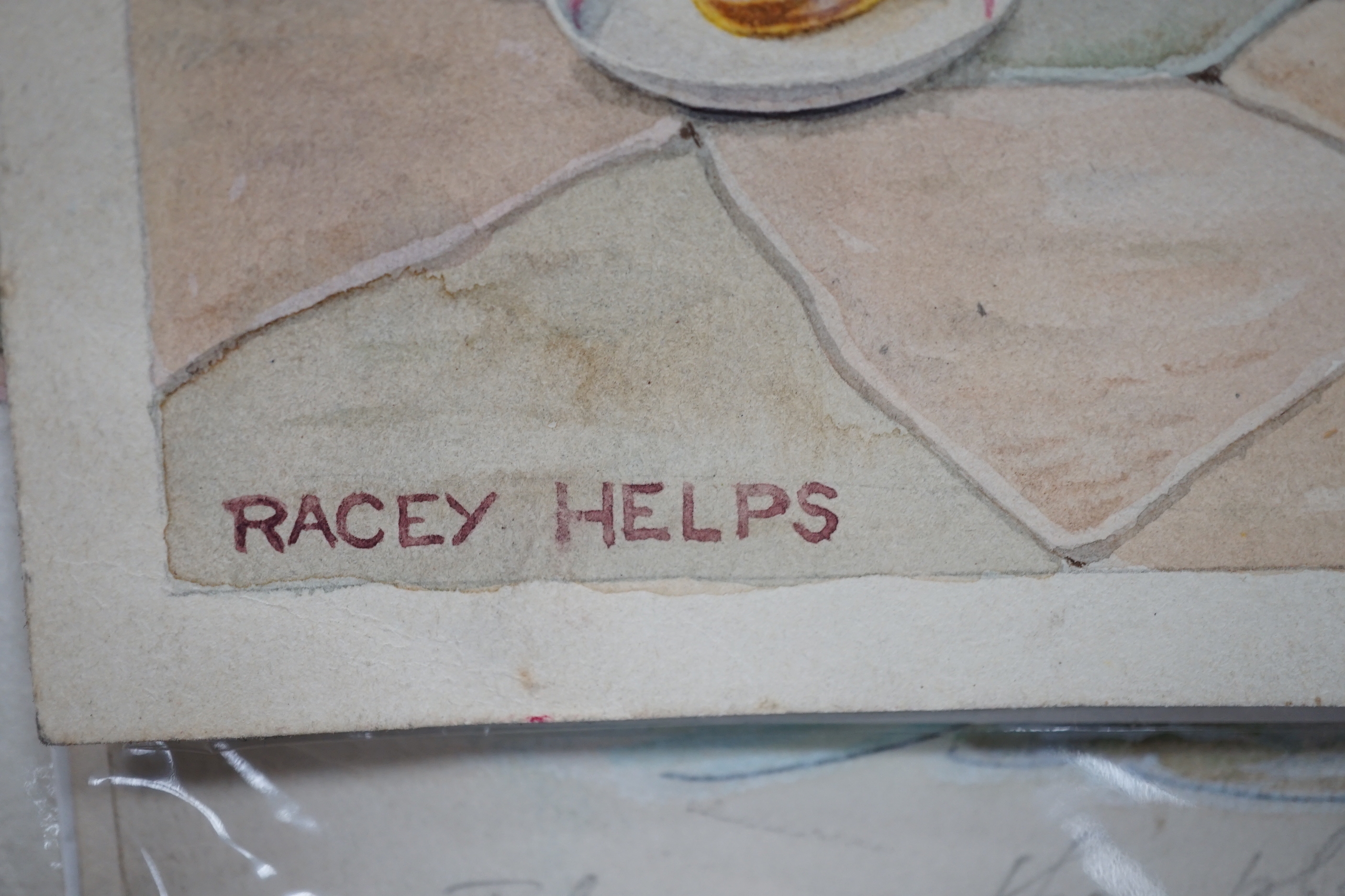 Racey Helps | watercolour postcard design | MutualArt