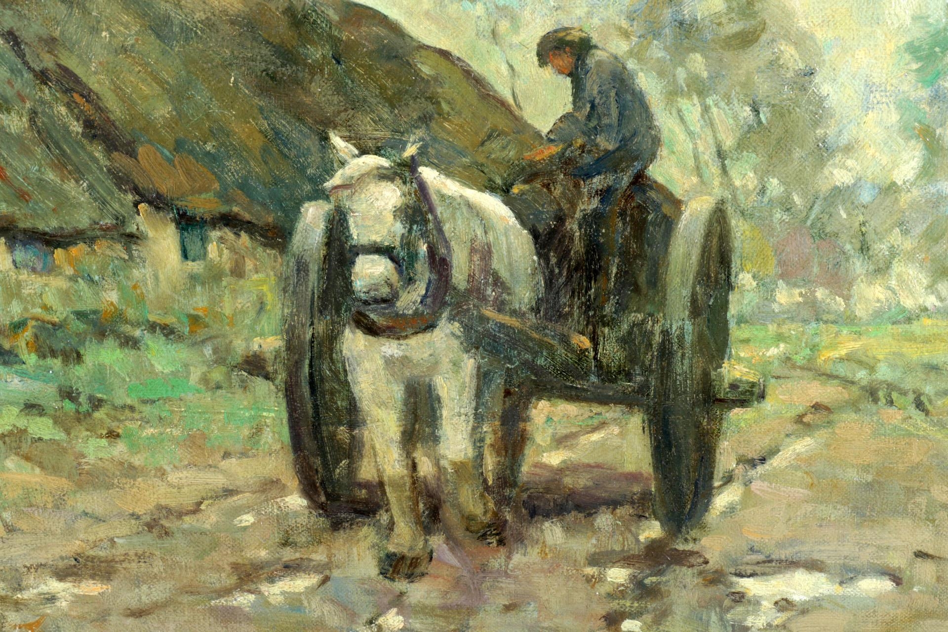 George Claessen | Drents landschap met boerenkar | MutualArt