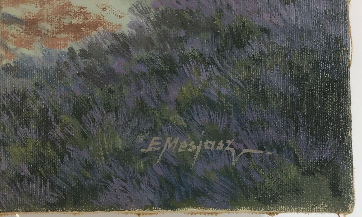 Edward Mesjasz | Marshy landscape with birch trees | MutualArt