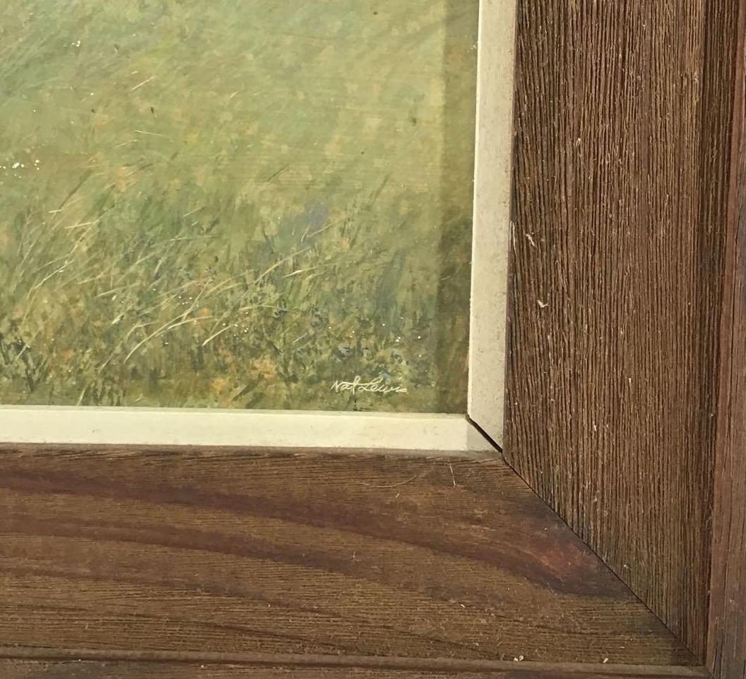 Nat Brush Lewis | Young girl playing in a field of tall grass | MutualArt