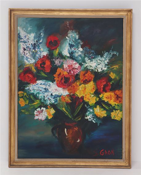 Simon Gaon | Large still life painting (Circa 1970) | MutualArt