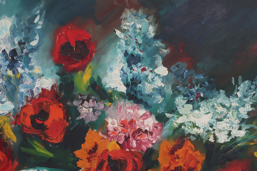 Simon Gaon | Large still life painting (Circa 1970) | MutualArt