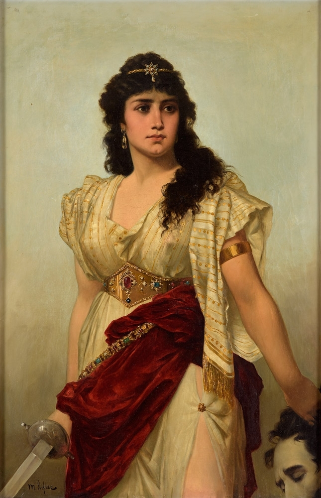 Moritz Stifter | A portrait of a young woman in historical costume ...
