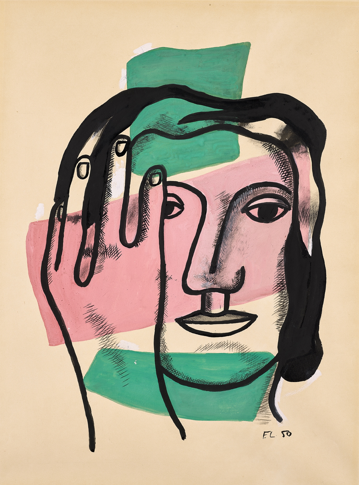 Fernand Léger | Visage et main (1949) | MutualArt
