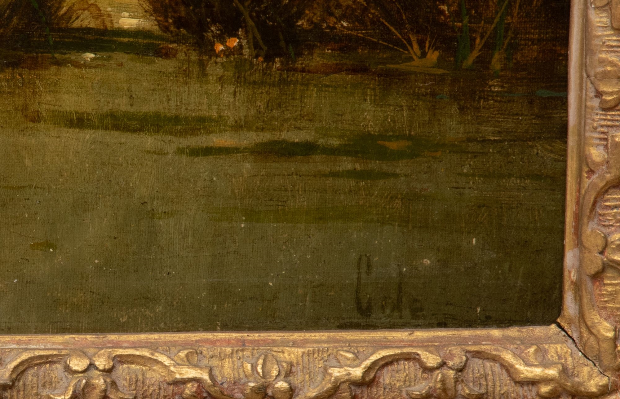 Henry Cole | Henley Cole Oil on Canvas, Ca. 1899, Golden Sunrise, H 24 ...