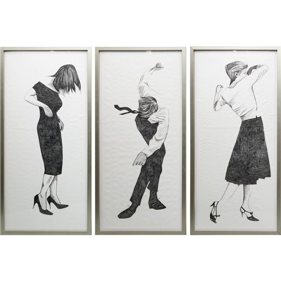 Robert Longo | Robert Longo (after), oversize triptych drawing (1953 ...