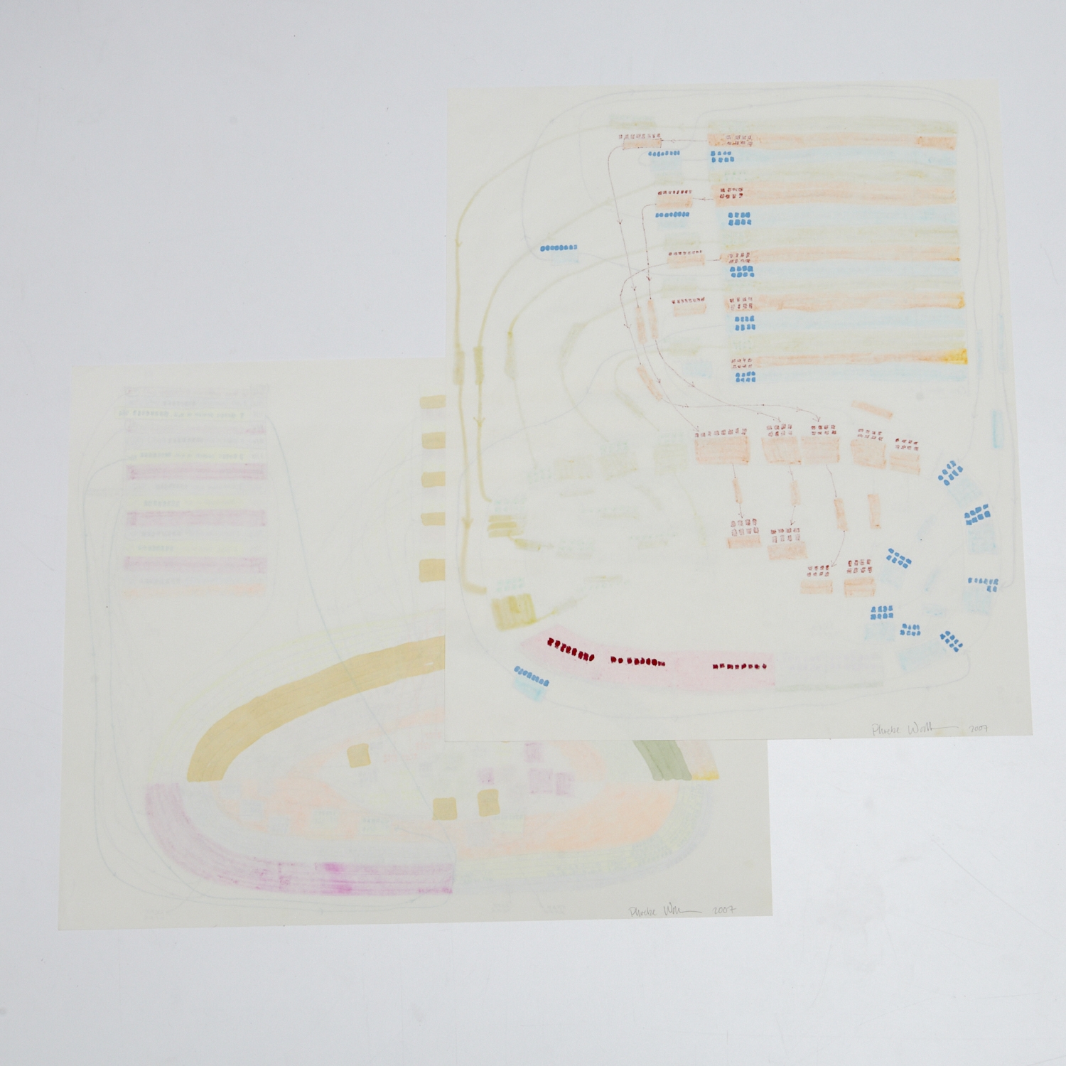 Phoebe Washburn | drawings of layout for art installation at the ...