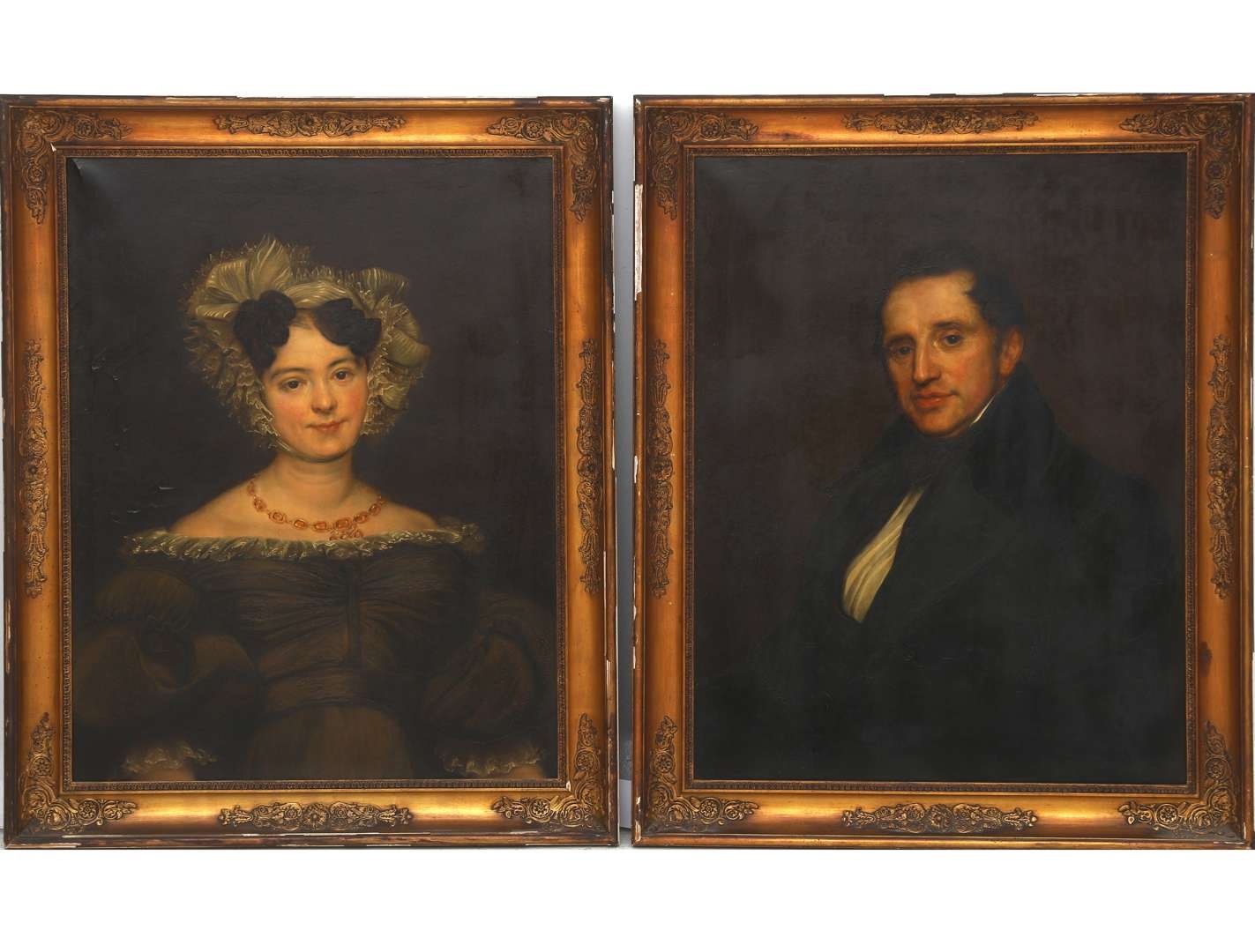 Cornelius Cels | Double portraits, of the married couple Charlotte ...