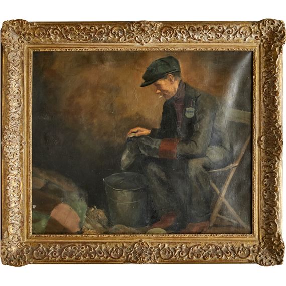 Lee Townsend | Cleaning His Boots | MutualArt